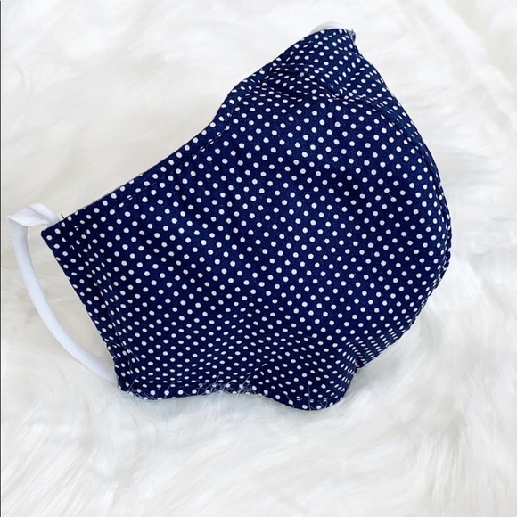 Accessories | Triple Layer Cloth Polka Dot Face Mask Reusable | Poshmark